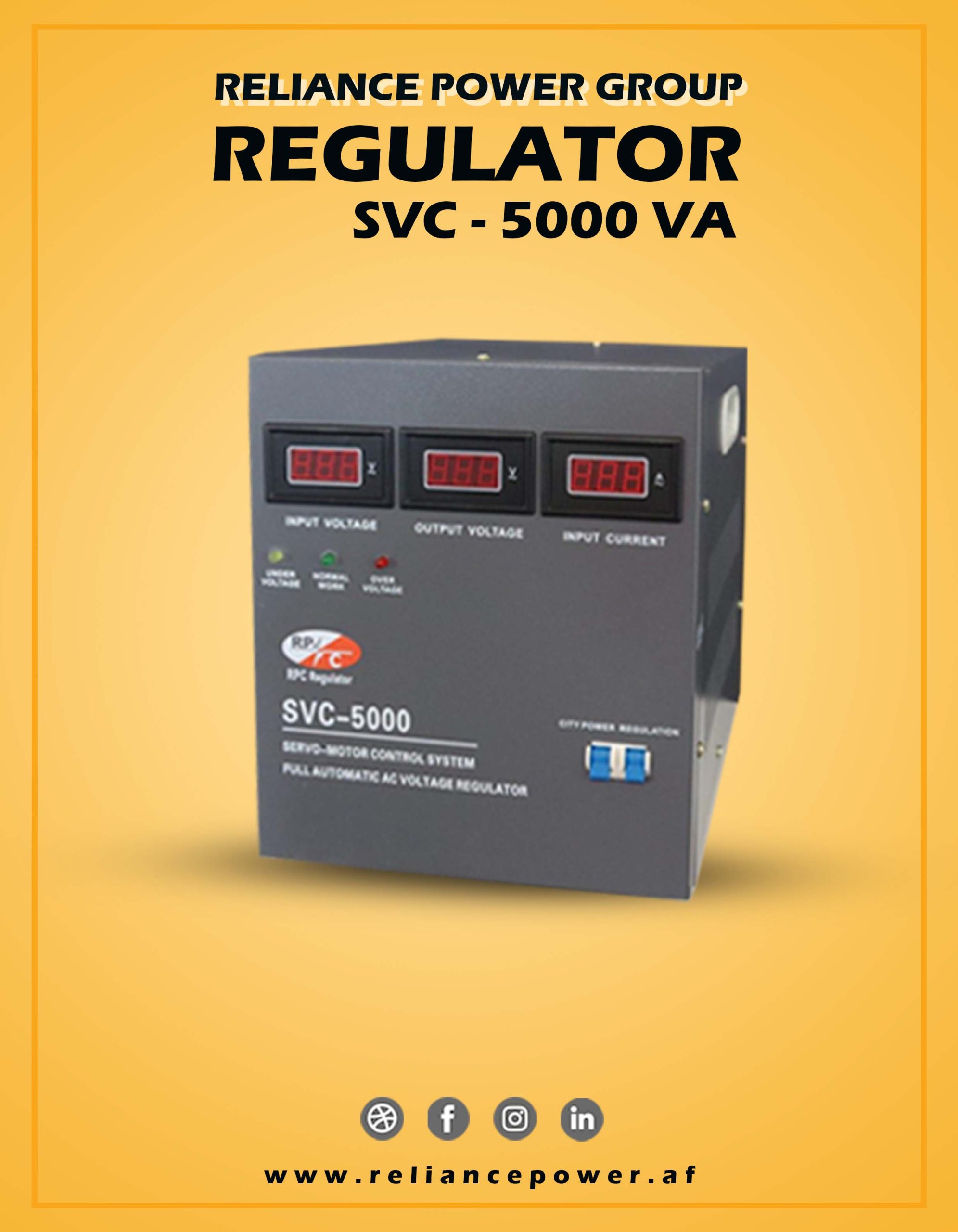 SVC-5000 VA REGULATOR - Reliance Power